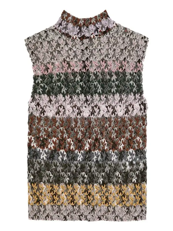 Missoni Striped Metallic-knit Top - Multicoloured