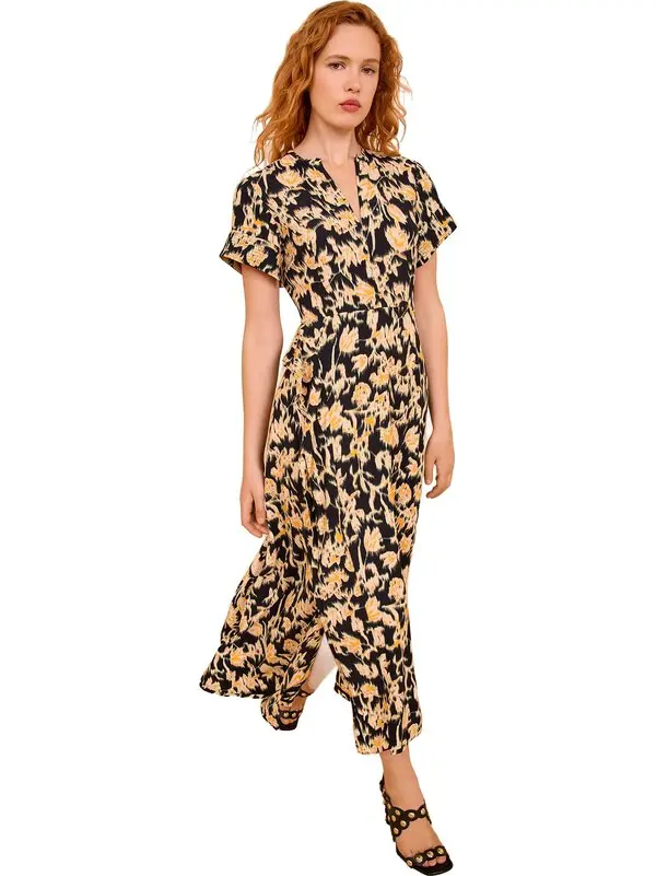 Ulla Johnson Nadya Short Sleeve Midi Dress - Tourmaline