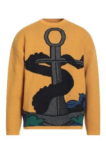 Emporio Armani Sweater In Wool And Polyamide - Yellow