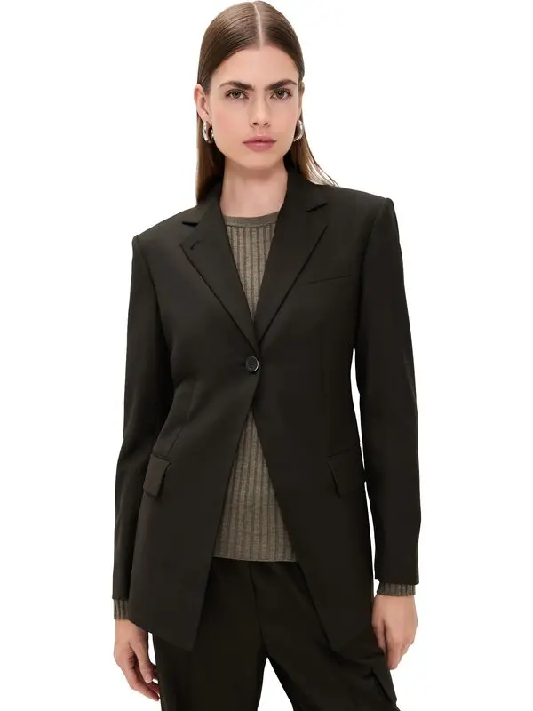 Helmut Lang Cut-away Blazer - Dark Chocolate