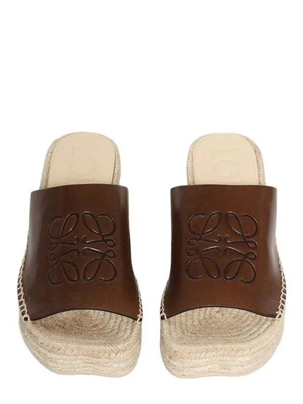 Loewe Paula's Ibiza Petal Espadrille Slide Sandal - Brown