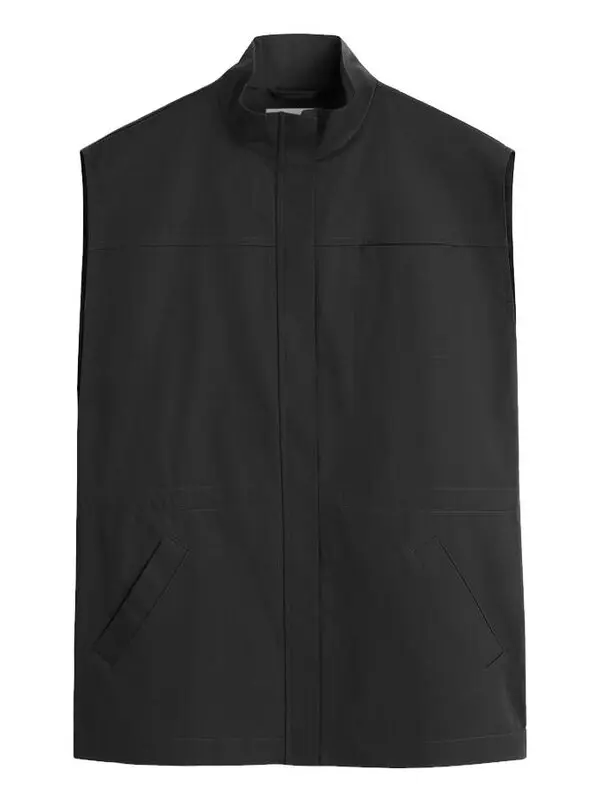 Cos Mock-neck Utility Vest - Black
