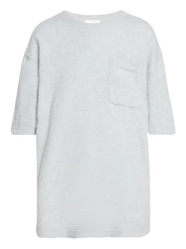 THE ROW Kaddy Textured Cotton T-shirt - Grey Melange