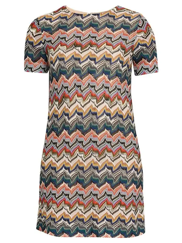 Missoni Metallic Zigzag Mini Dress - Sm9r3-multicolor Ton