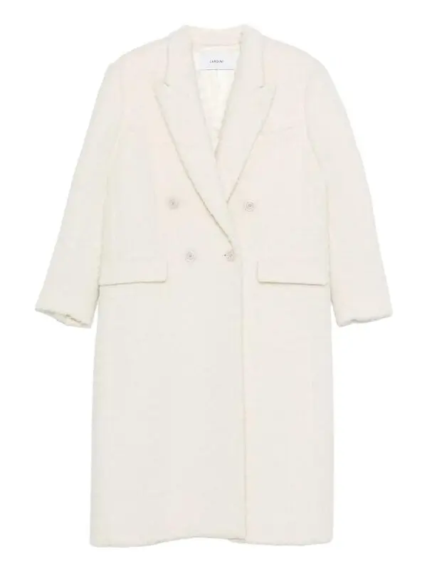 LARDINI Double-breasted Coat - White
