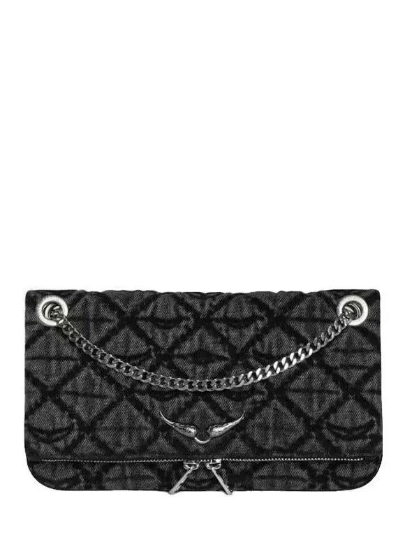 Zadig&Voltaire Clutch With Metal Chain - Grey