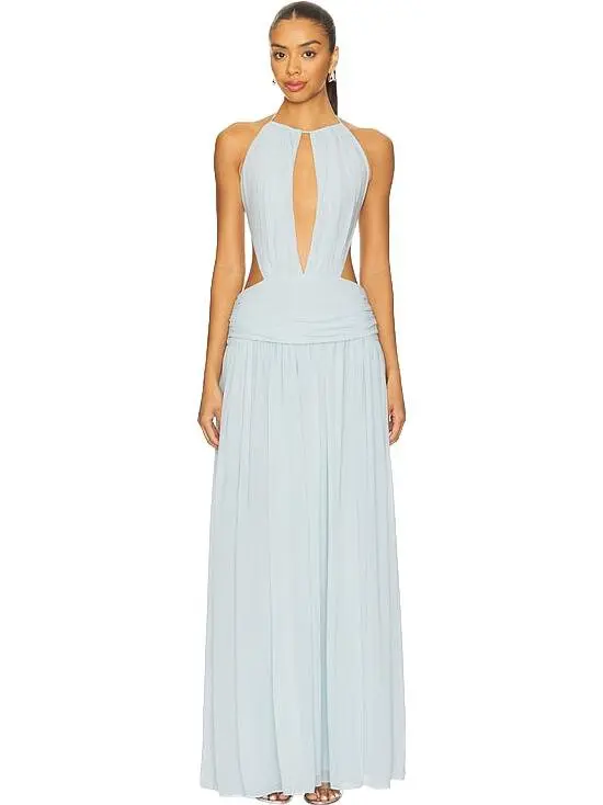 Nbd The Aquamarine Gown - Pale Blue