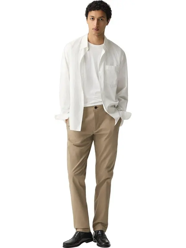 Theory Zaine Straight Leg Chino Pants - Feather
