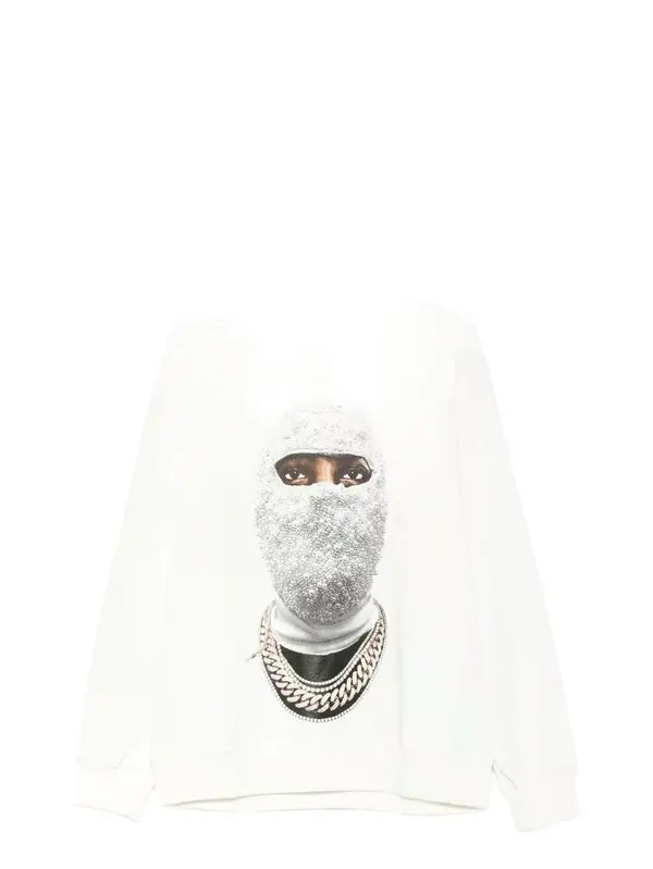 IH NOM UH NIT Beaded-face Sweatshirt - White