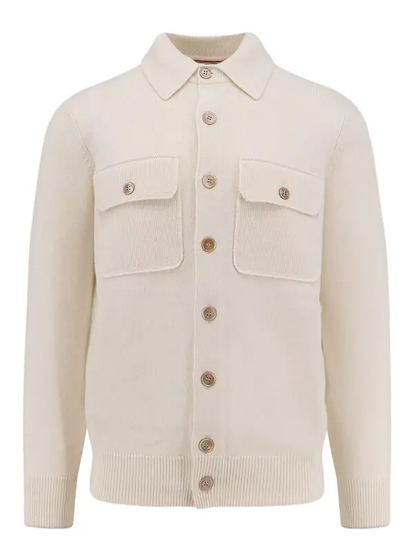 Brunello Cucinelli Cashmere Cardigan - White