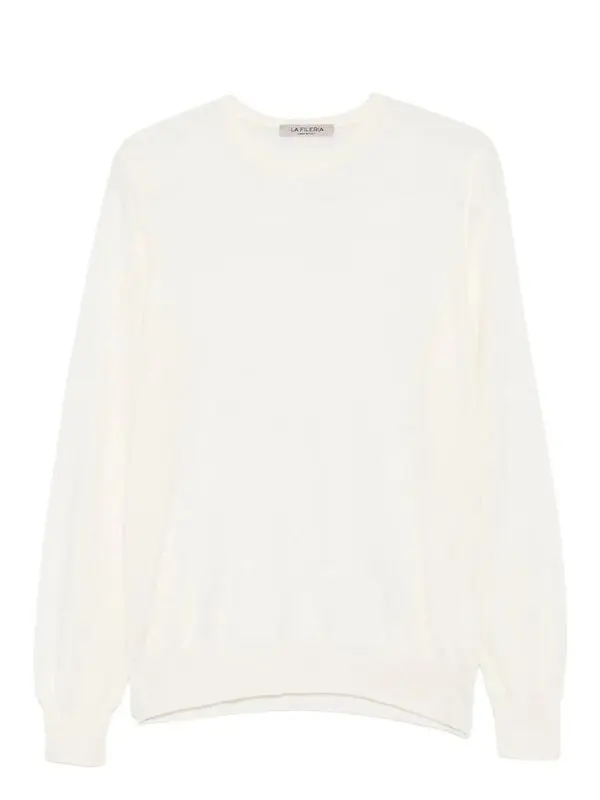 FILERIA Crew Neck Sweater - White