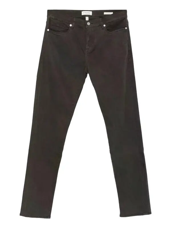 FRAME Mid-rise Slim-fit Jeans - Brown