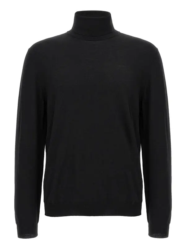 ZANONE Wool Turtleneck Sweater - Black