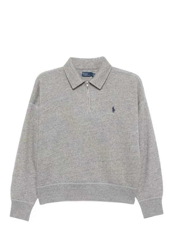 Ralph Lauren Logo-embroidered Top - Grey