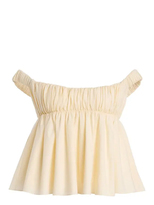 TAE PARK Cotton Babydoll Top - Ivory