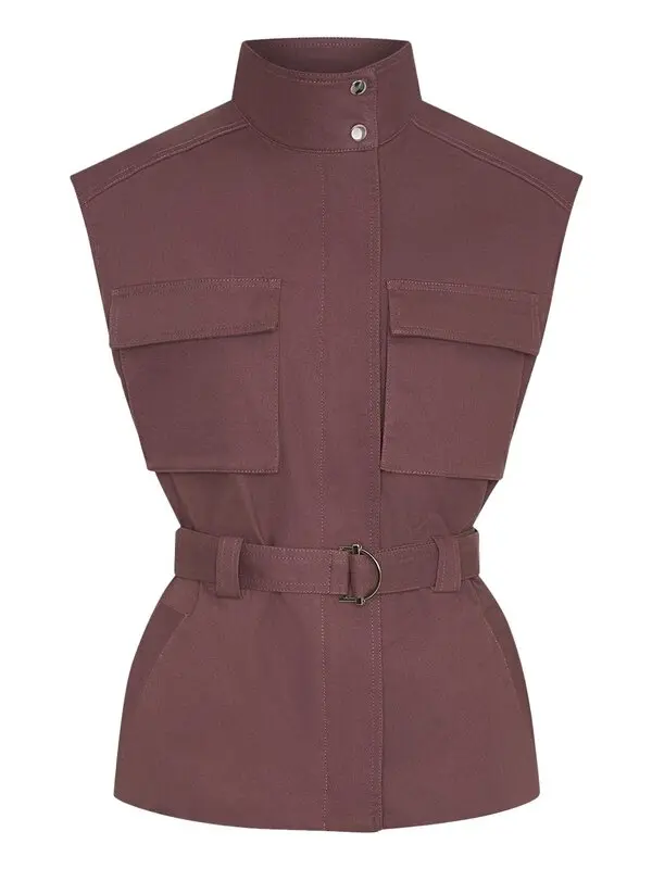 NICHOLAS Danna Belted Vest - Plum