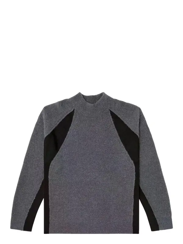 Diesel K-lollo-tn Ribbed Panelled Sweater - Grey