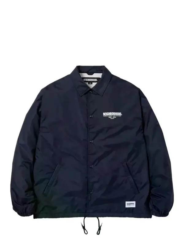 NEIGHBORHOOD Logo-patch Zip-fastening Jacket - Blue