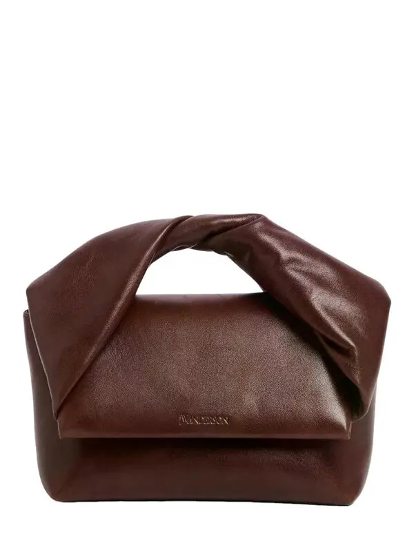 JW Anderson Twisted Handle Leather Tote - Brown