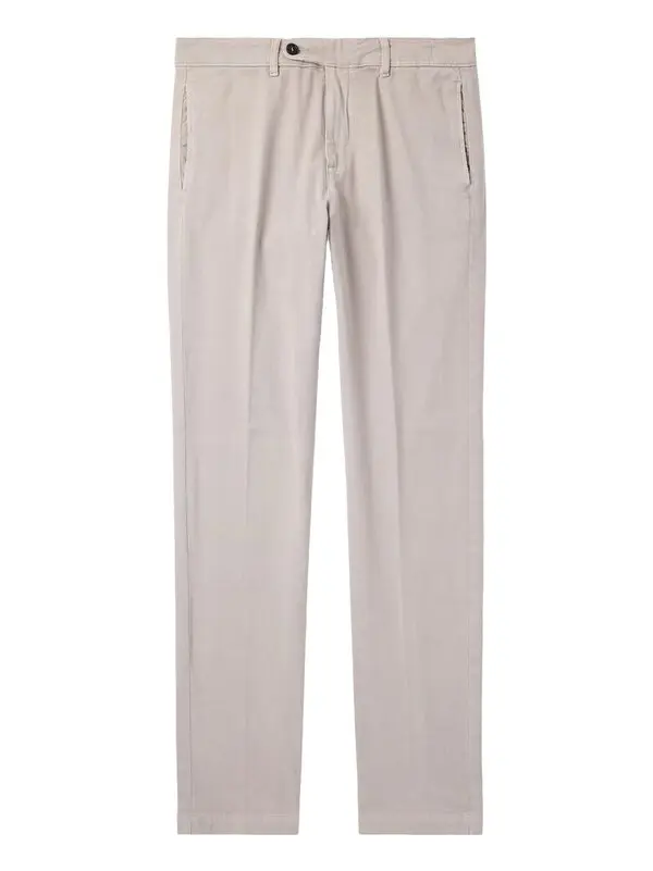 Massimo Alba Winch2 Slim-fit Straight-leg Trousers - Neutrals