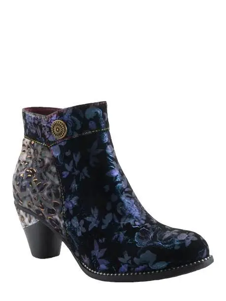 SPRING STEP SHOES Dessalynn Ankle Booties - Navy Multi