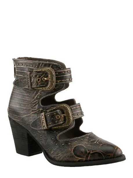 SPRING STEP SHOES Notched Booties - Black