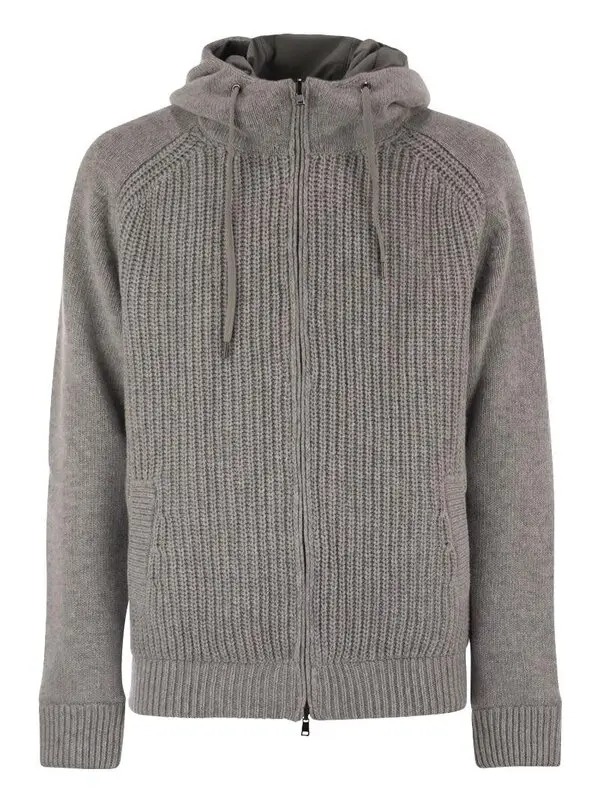 Herno Reversible Padded Wool Bomber Jacket - Grey