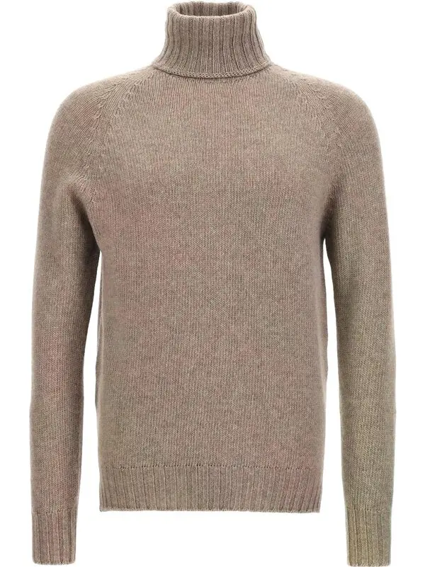 MA'RY'YA Turtleneck Ribbed-cuff Sweater - Grey