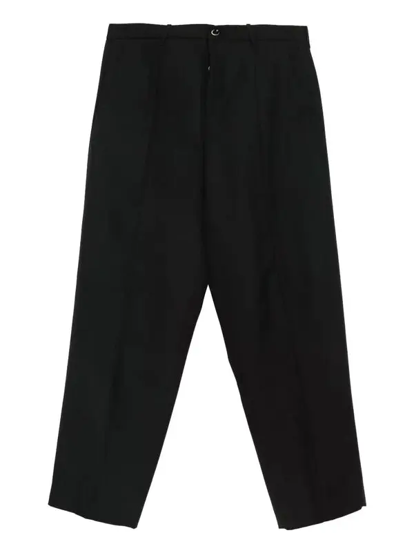 NINE:INTHE:MORNING Pleated Wool Trousers - Black