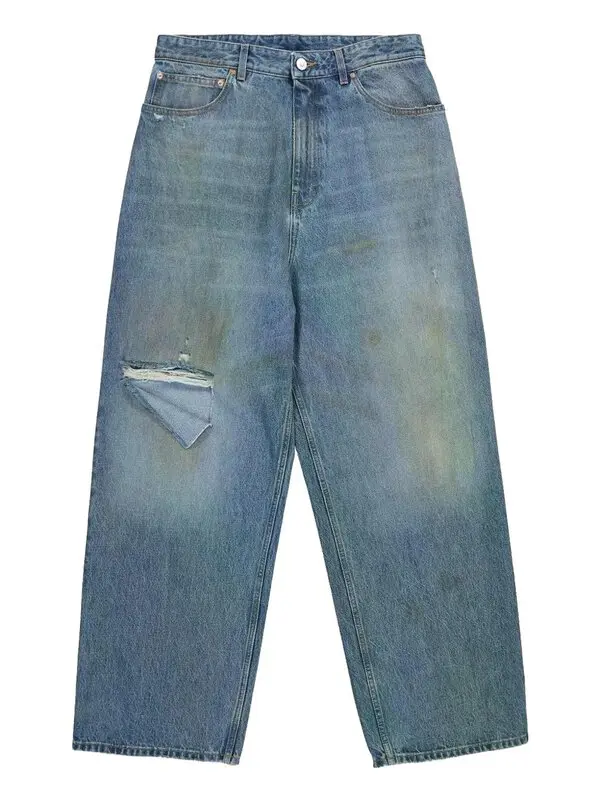 Vetements Distressed Baggy Jeans - Blue