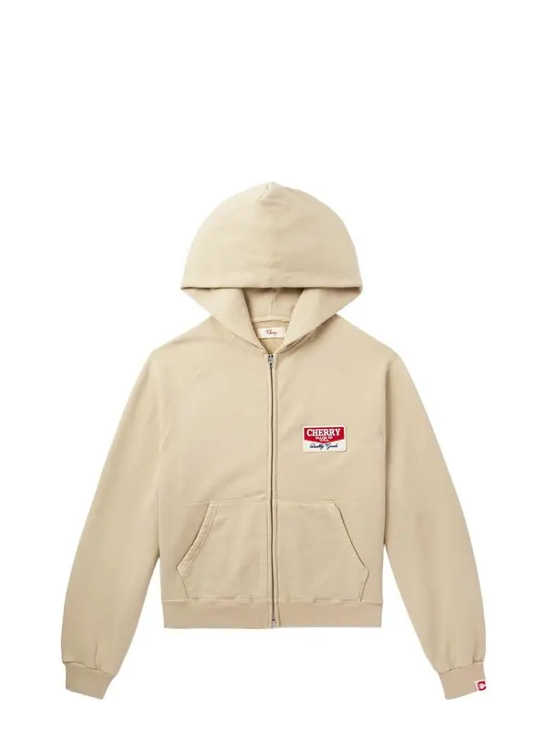 CHERRY LOS ANGELES Desert Gecko Printed Zip-up Hoodie - Neutrals