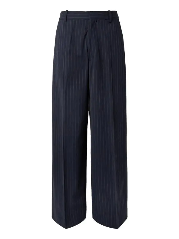 Acne Studios Pasant Wide-leg Pinstriped Suit Trousers - Blue