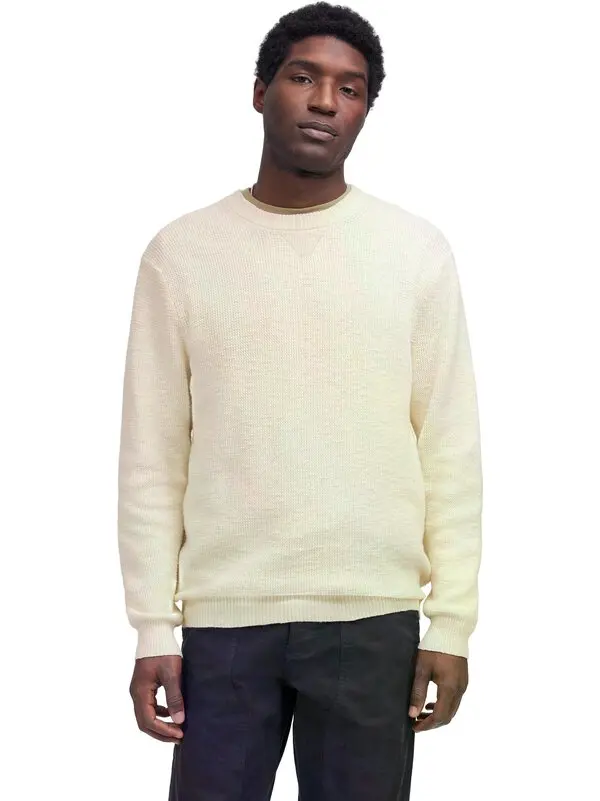 Madewell Waffle-knit Crewneck Sweater - Vintage Ivory