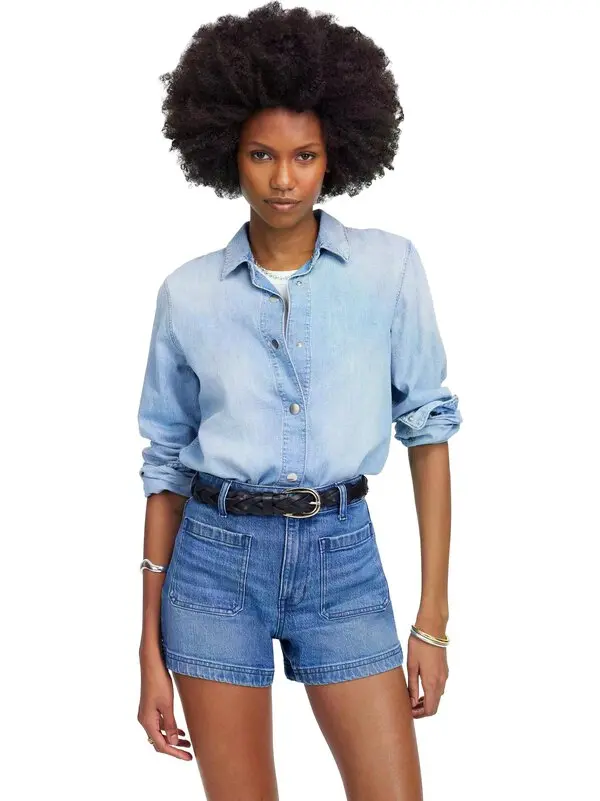 Madewell The Denim Emmett Short In Patch Pocket Edition - Meriwether Wash