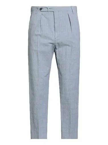 GTA IL PANTALONE Tapered Glen Plaid Seersucker Pants - Navy