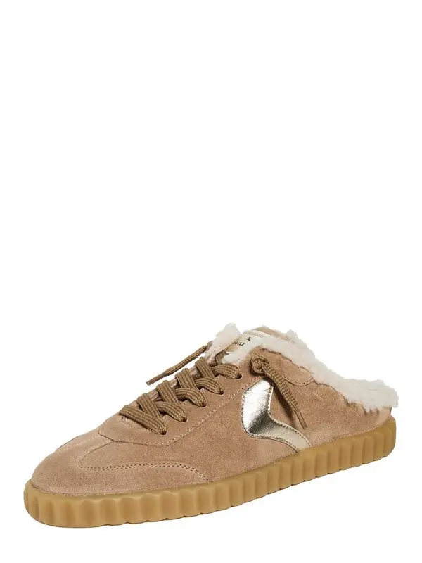 VOILE BLANCHE Ines Faux-fur Mules - Light Brown
