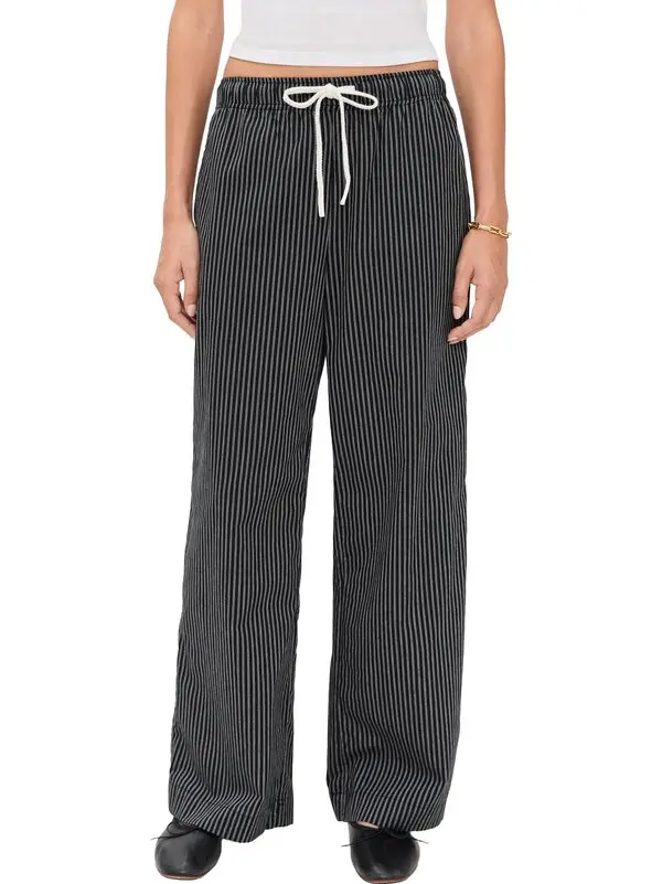 PERFECTWHITETEE Andi Pants - Black Stripe