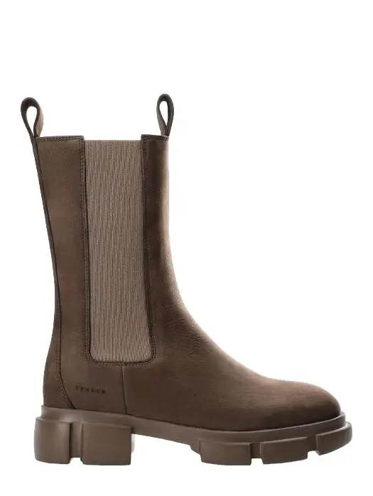 SUMMERY COPENHAGEN Mid-height Leather Chelsea Boots - Cioccolato