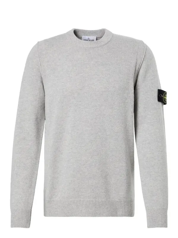 Stone Island Compass Wool-blend Sweater - Grey