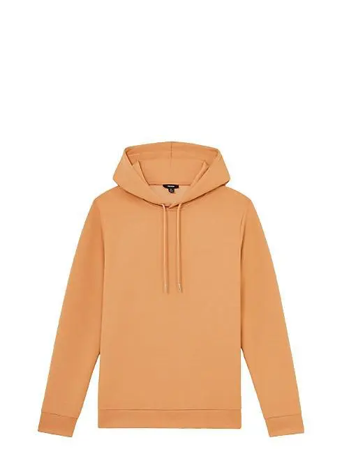 REISS Regular-fit Double-knit Stretch-jersey Hoody - Light Camel Brown