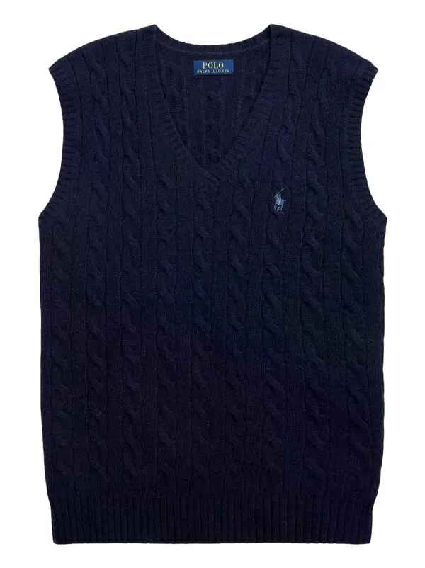 Ralph Lauren Cable-knit Sleeveless Sweater - Blue