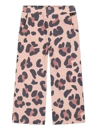 DEUX PAR DEUX French Terry Wide-leg Leopard Print Sweatpants - Pink Leopard