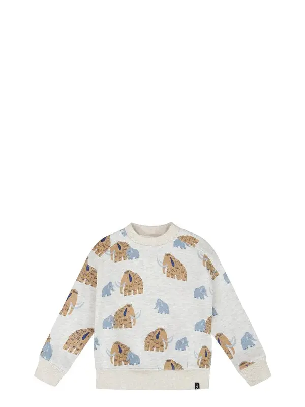 DEUX PAR DEUX Long Sleeve Crew Neck Fleece Sweatshirt - Beige