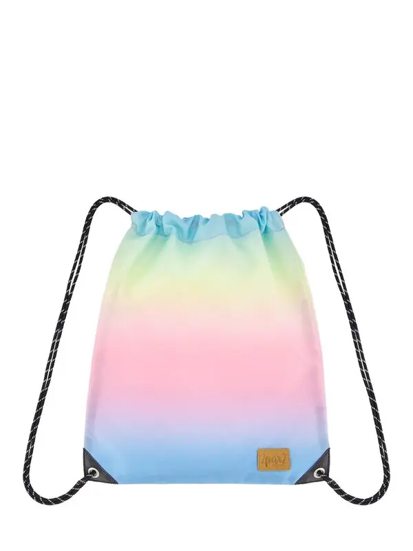 DEUX PAR DEUX Eco-friendly Drawstring Backpack - Rainbow Gradient