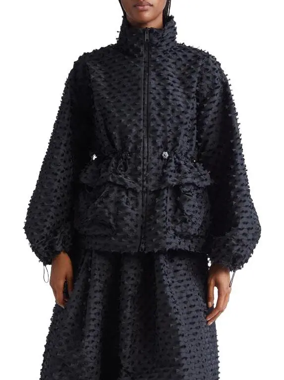 Cecilie Bahnsen Arlo Fiamma Fil Coup Jacket - Black