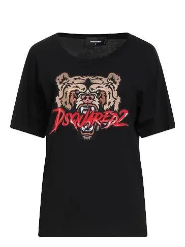 Dsquared2 Printed Cotton T-shirt - Black