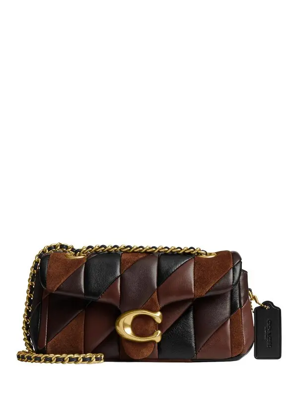Coach Tabby Shoulder Bag 20 With Patchwork Quilting - Brass/maple Shadow Brown