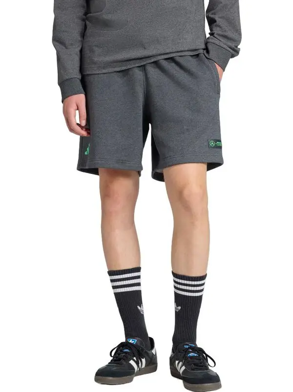 Adidas Mercedes Amg Petronas Formula One Team Premium Sweat Short - Dark Grey Heather