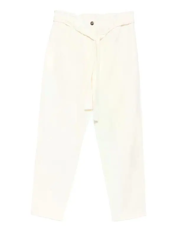 Marc O'polo Belted Tie-waist Trousers - Neutrals