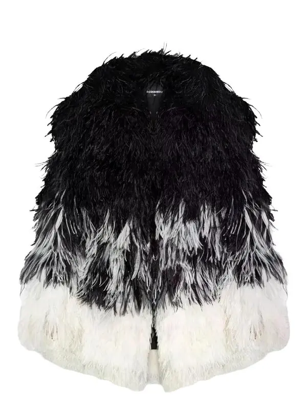 Dsquared2 Feather-trimmed Jacket - Black